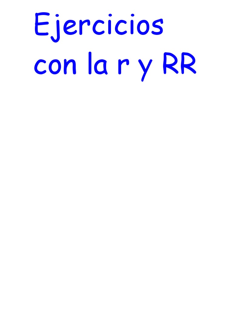 Ejercicios Con La R y RR | PDF