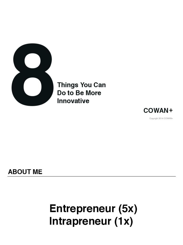 8 Things You Can Do To Be More Innovative | PDF | Design Thinking ...
