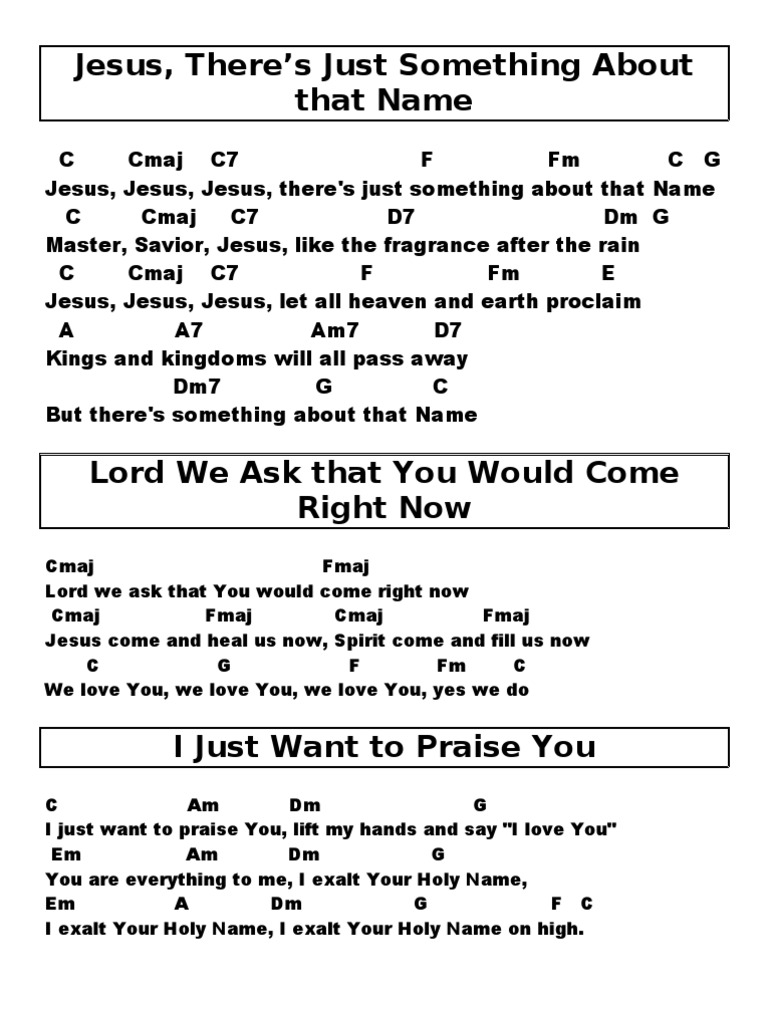 A - Charismatic Songs - Slow | PDF | Theology | Jesus