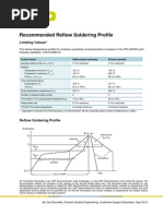 PB Free Reflow Profile Recommendation (IPC JEDEC J-STD-020E) | PDF | Physical Sciences