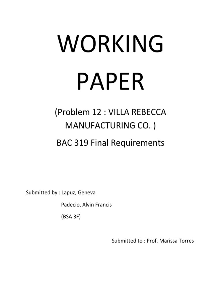Working Paper - Auditing Theory | PDF