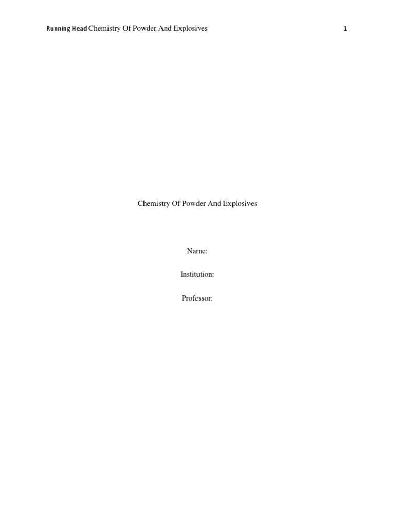 Chemistry of Powder and Explosives | PDF | Explosive Material | Explosion
