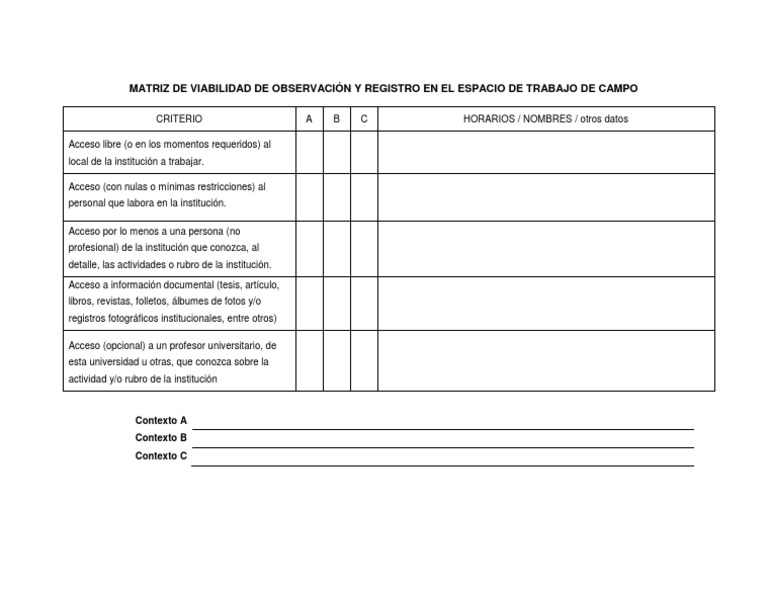 Matriz de Viabilidad | PDF