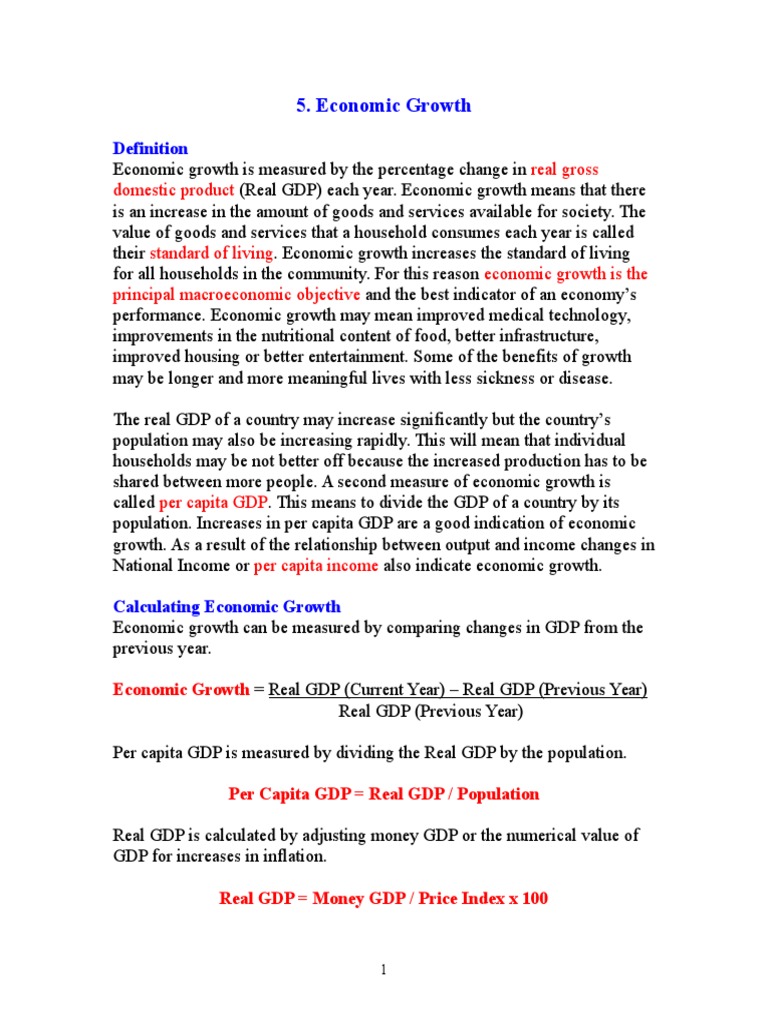 Economic Growth | PDF | Gross Domestic Product | Economic Growth