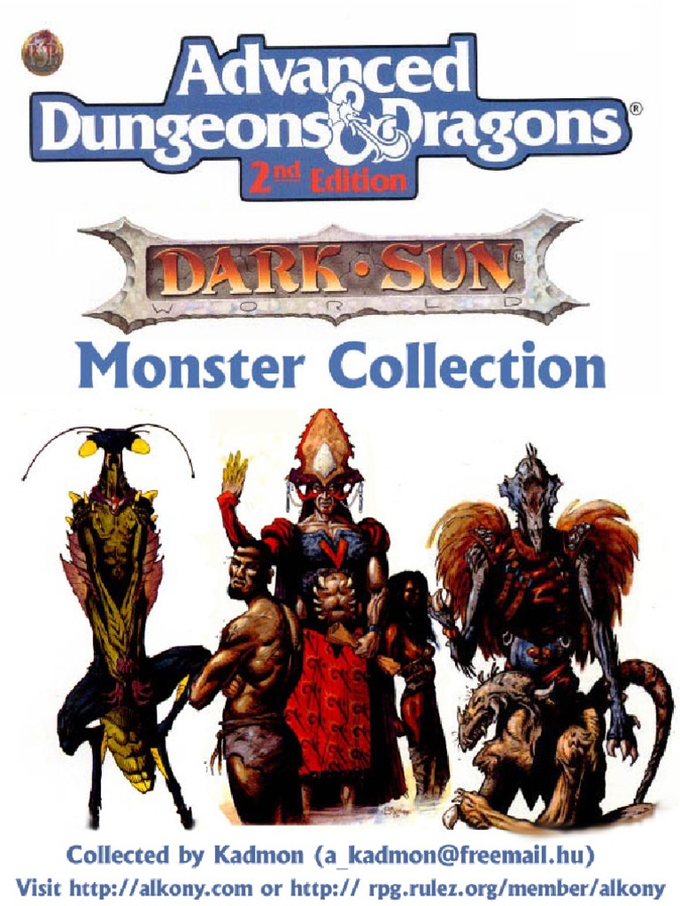 AD&D-Dark Sun - Monster Collection | PDF | Insects | Foods