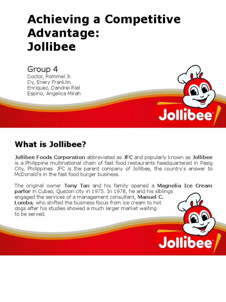 Group 4 Jollibee Report - Competitive Edge | PDF | Fast Food | Foods