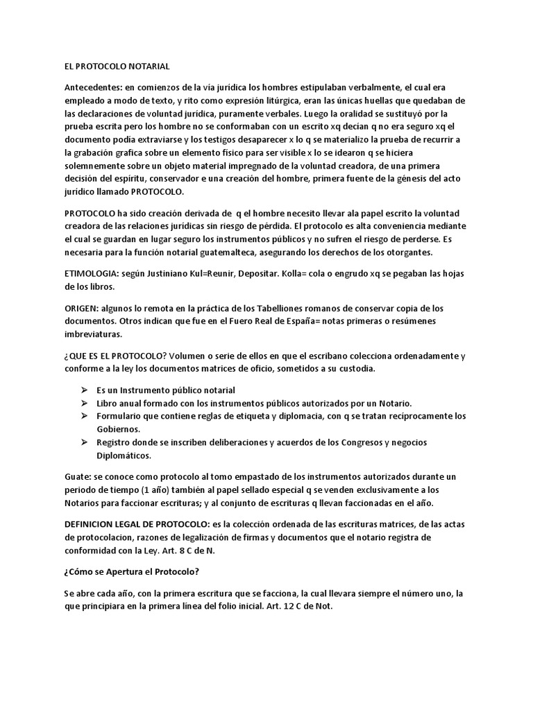 El Protocolo Notarial | PDF | Justicia | Crimen y violencia