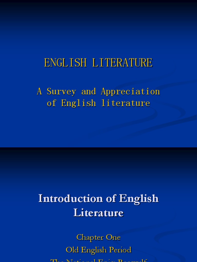 Overview of English Literature History | PDF | History | Classics