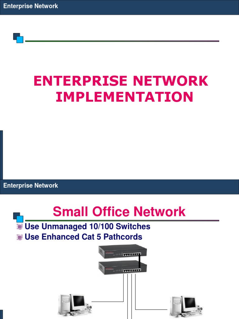 Enterprise Network Implementation | PDF | Network Switch | Internet ...