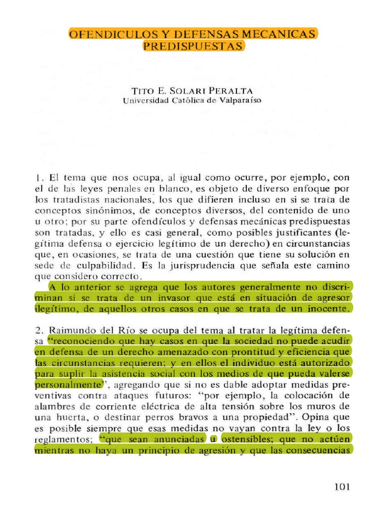 Ofendiculos y Defensas Mecanicas Predispuestas | PDF | Intención ...
