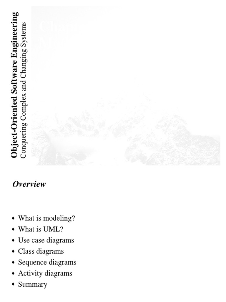 Chapter 2, Modeling With UML | PDF | Unified Modeling Language | Class (Computer Programming)