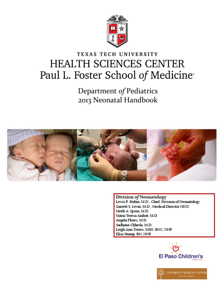 2013 Neonatal Handbook | PDF | Neonatal Intensive Care Unit | Neonatology