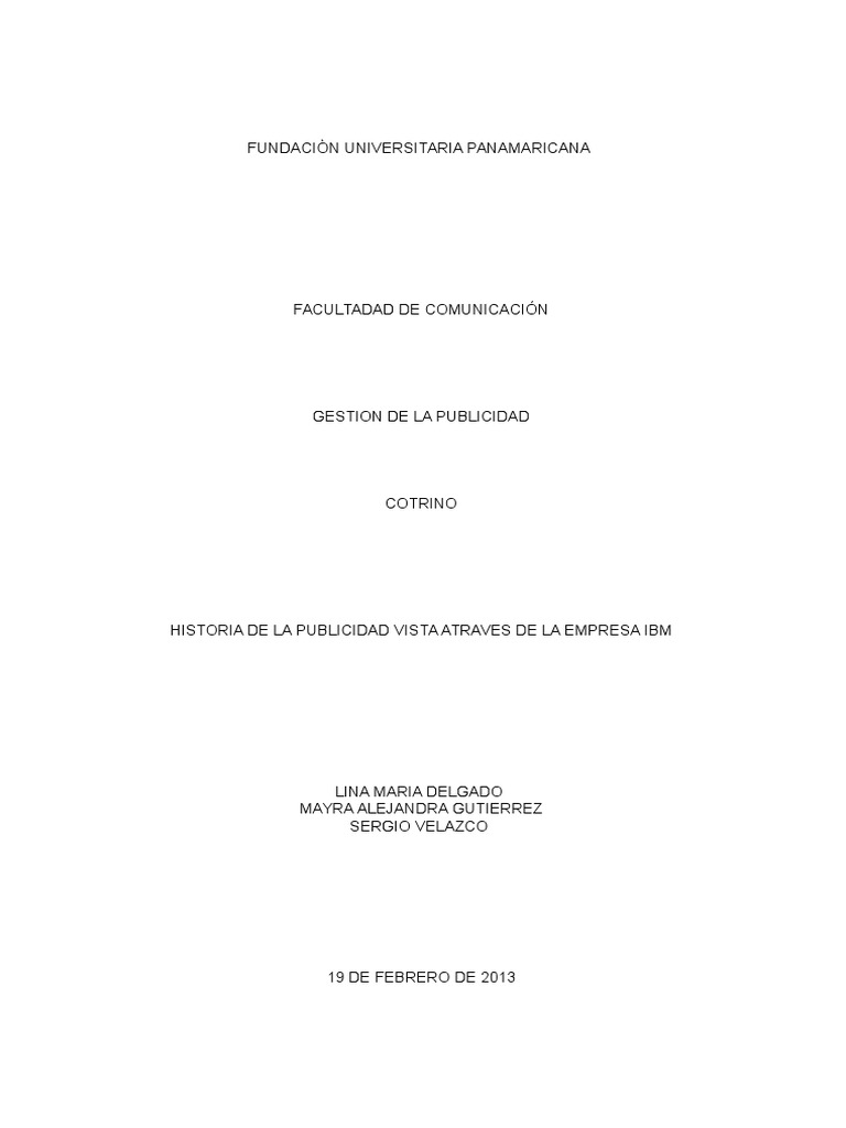 Evolución Publicitaria de IBM | PDF | Ibm | Anuncio de televisión