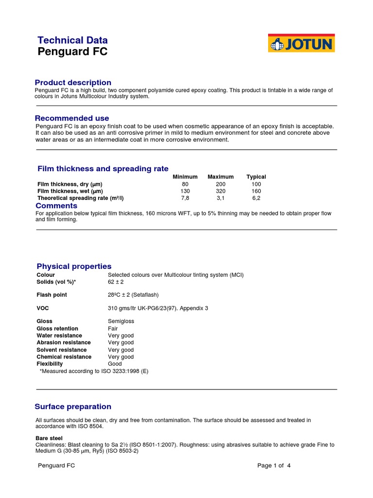Penguard FC - English (Uk) - Issued.06.12.2007 | PDF | Paint ...