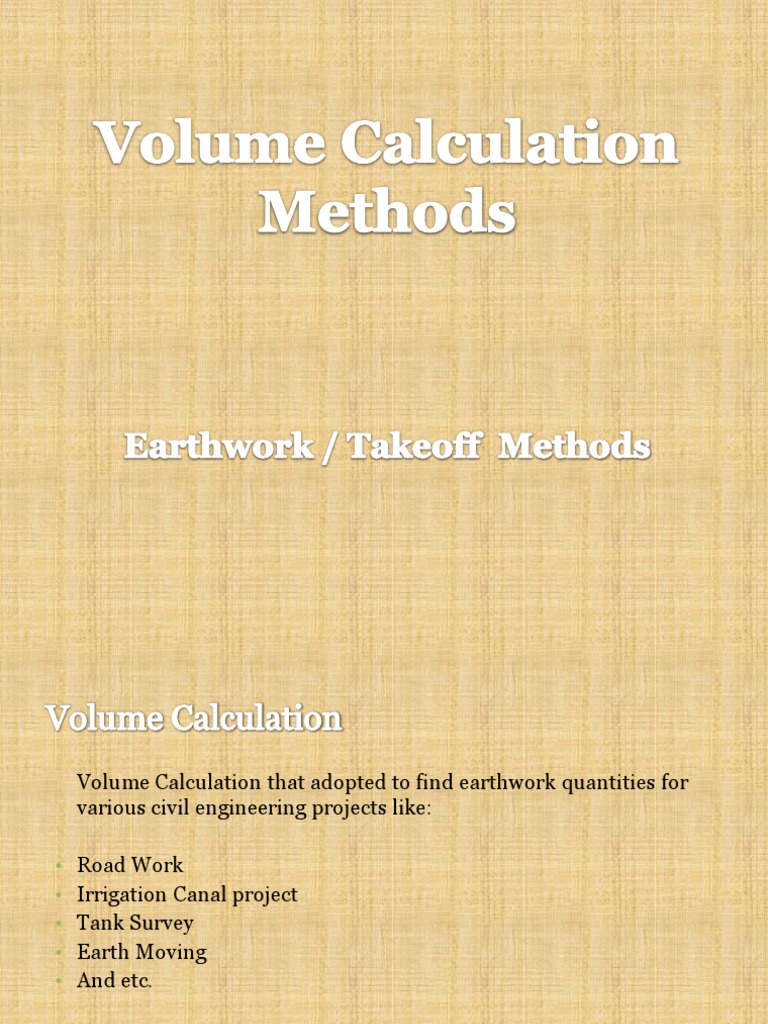 Earthwork Volume Calculation Methods | Contour Line | Topography