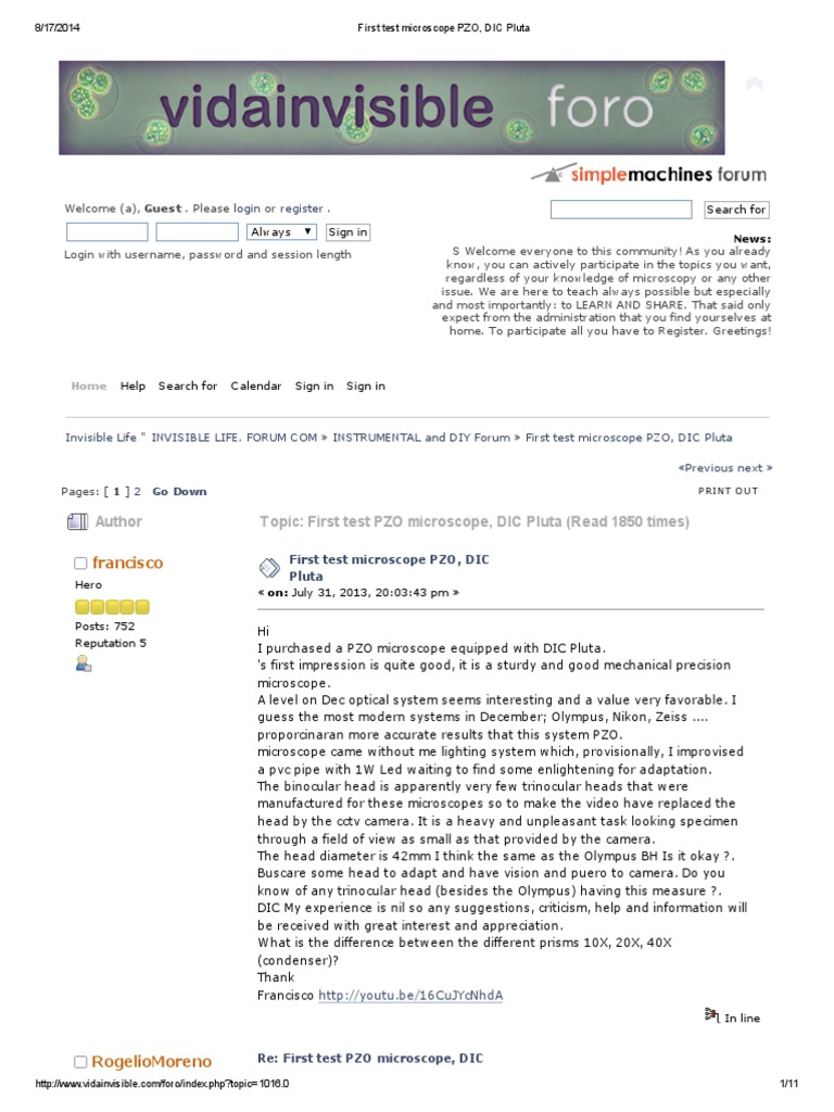Hybrid PZO, DIC Pluta | PDF | Microscope | Lens (Optics)