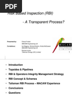Risk Based Inspection | PDF | Risk | Reliability Engineering