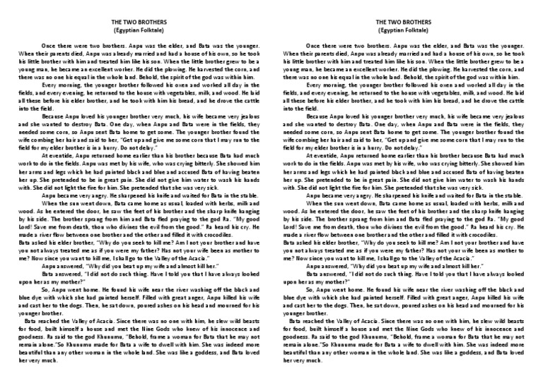 The Two Brothers | PDF