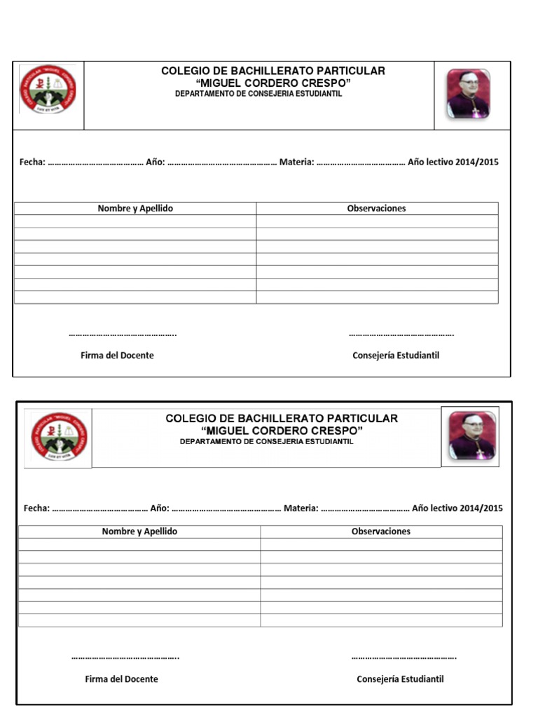 Ficha de Reporte para Docentes | PDF | Escuelas | Estudiantes