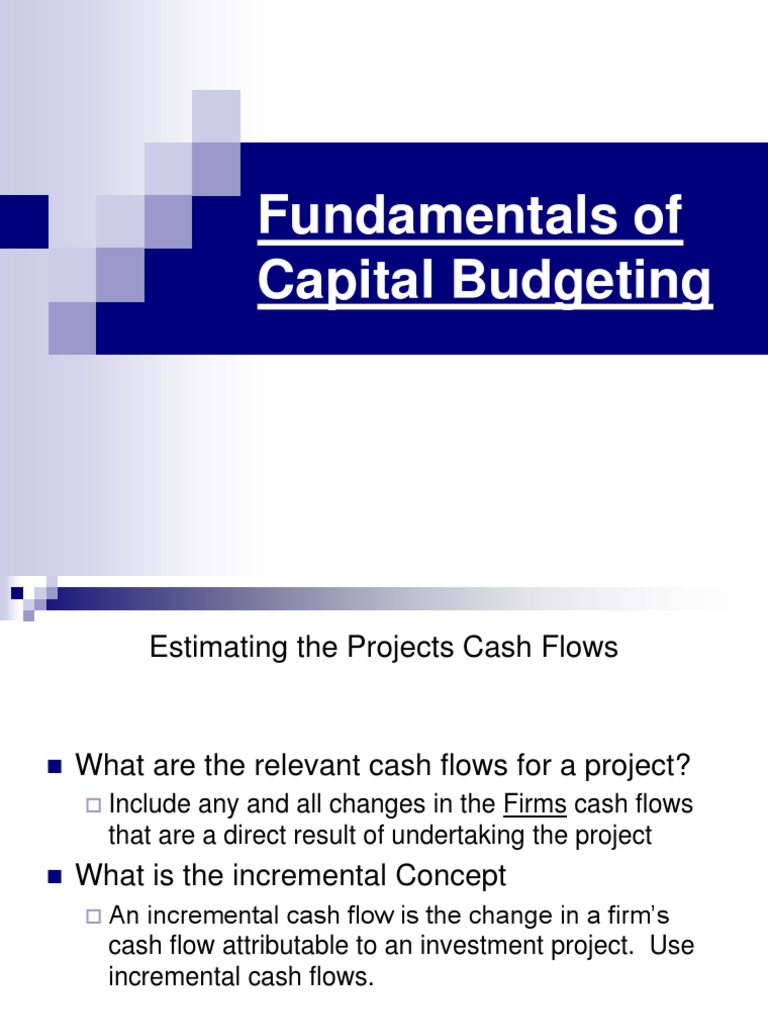 Capital Budgeting Cash Flow Essentials | PDF | Depreciation | Cost Of ...