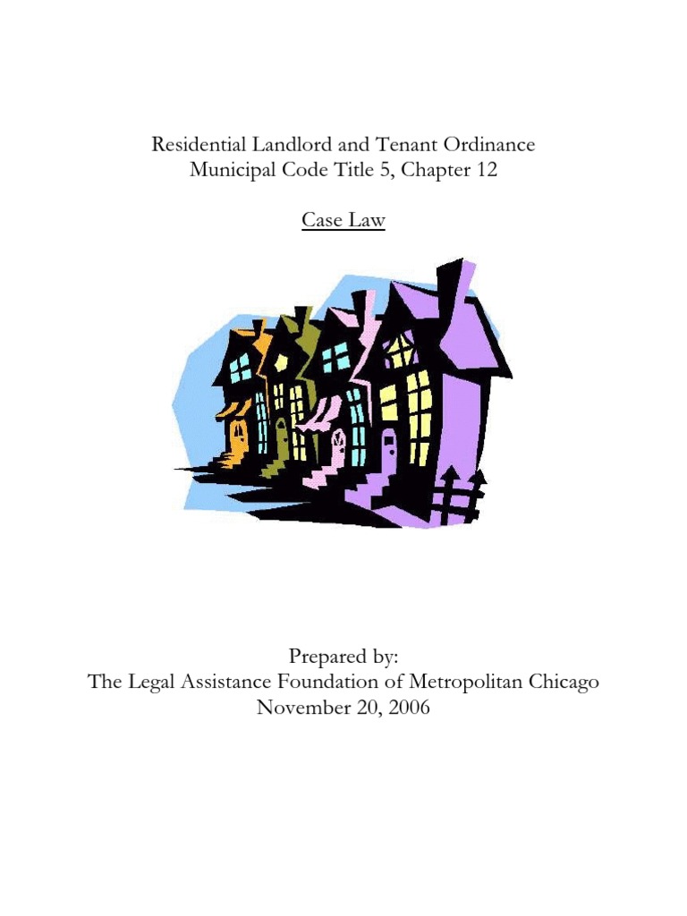 RLTO Case Law | PDF | Leasehold Estate | Landlord