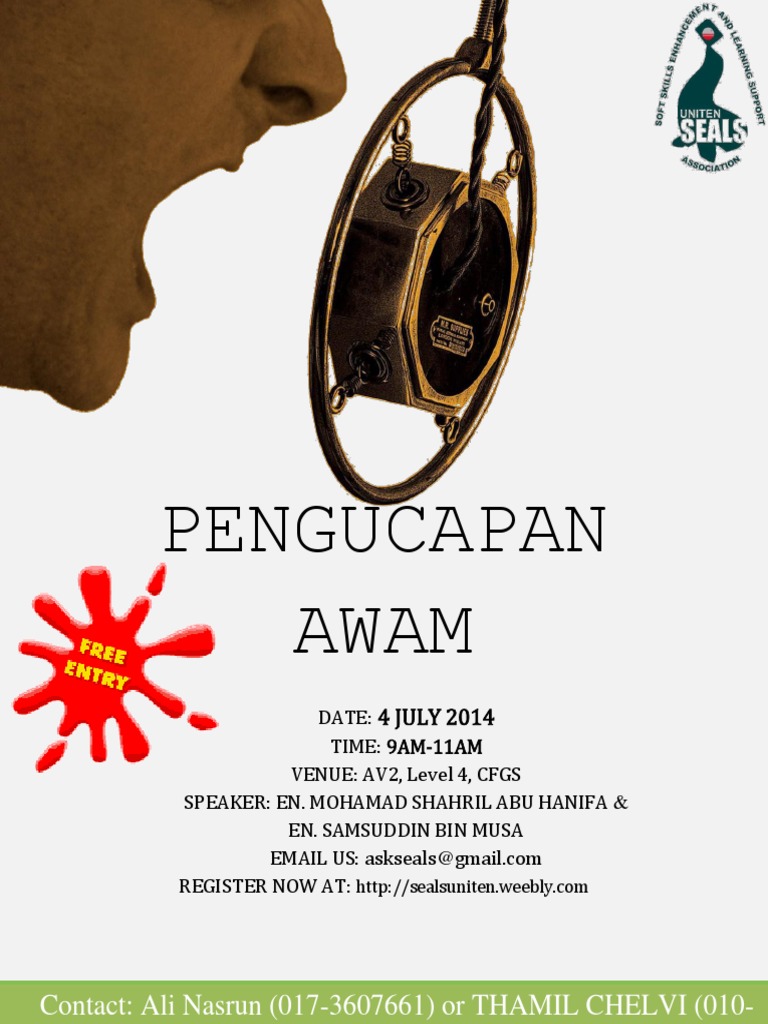 Definisi Pengucapan Awam Seminar | PDF
