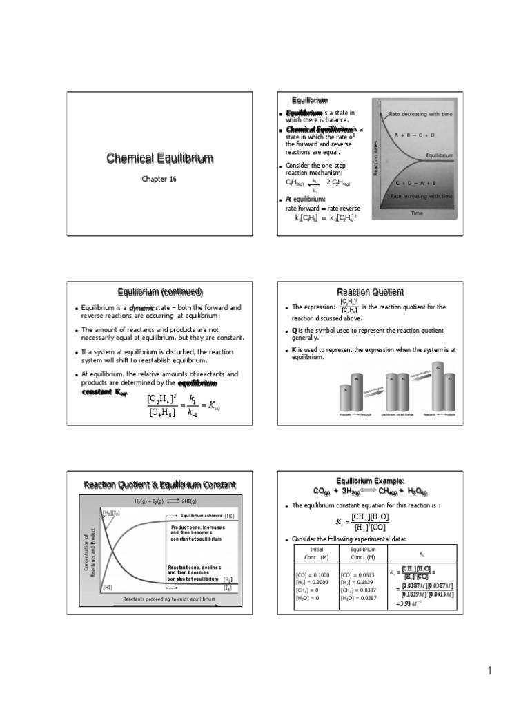 Chemical Equilibrium | PDF | Chemical Equilibrium | Thermodynamics