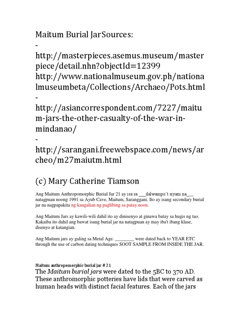 Maitum Jars | PDF | Pottery | Radiocarbon Dating