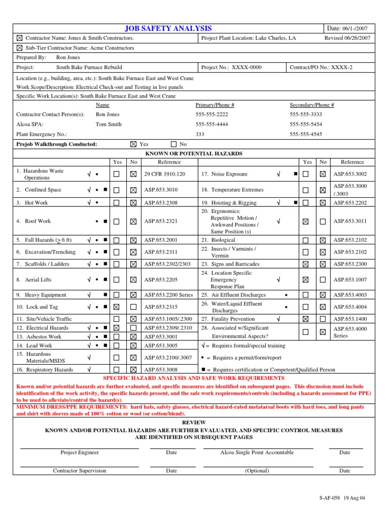JSA For Electrical Testing | PDF | Personal Protective Equipment ...