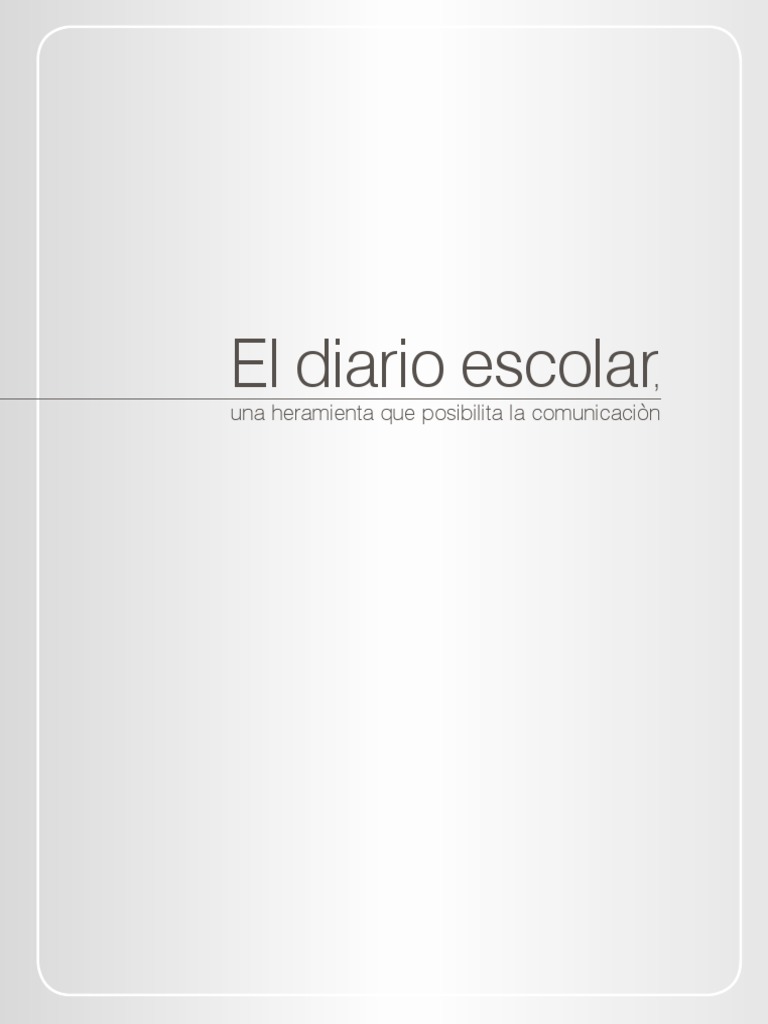 El Diario Escolar Final | PDF | Lectura (proceso) | Aprendizaje