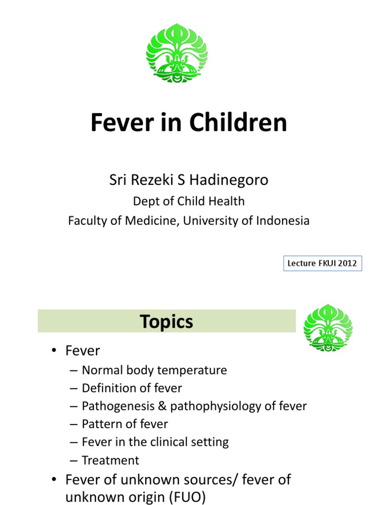 Fever in Children and FUO | PDF | Fever | Infection