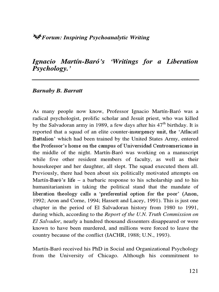Ignacio Martín-Baró - S - Writings For A Liberation | PDF ...