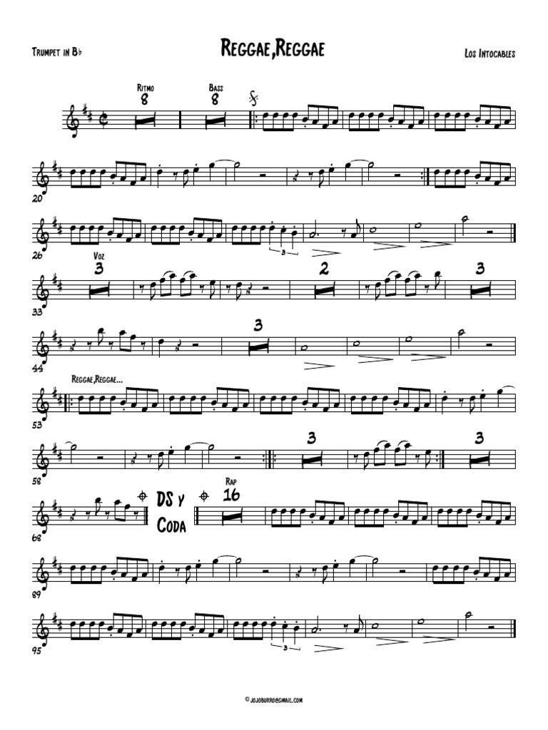 Reggae, Reggae - Trumpet in BB | PDF