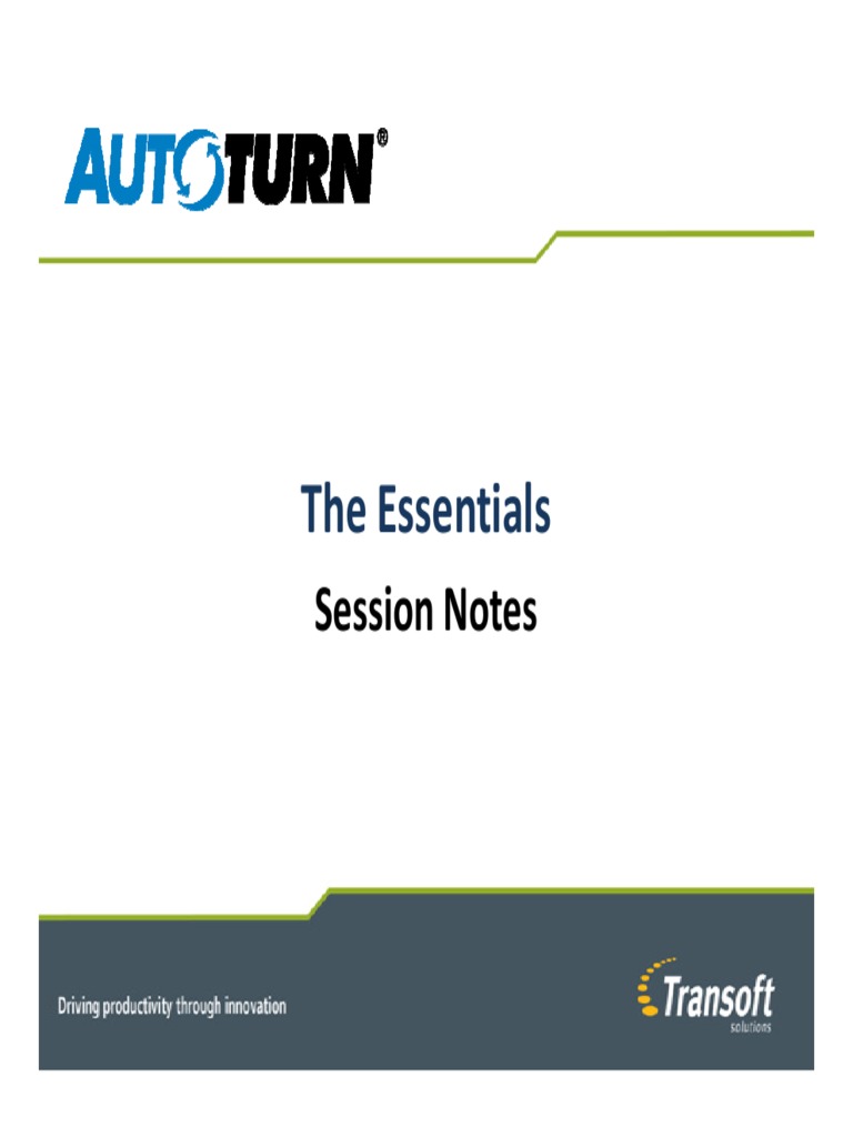 Auto Turn The Essentials Session Notes | PDF | Steering | Mechanical ...