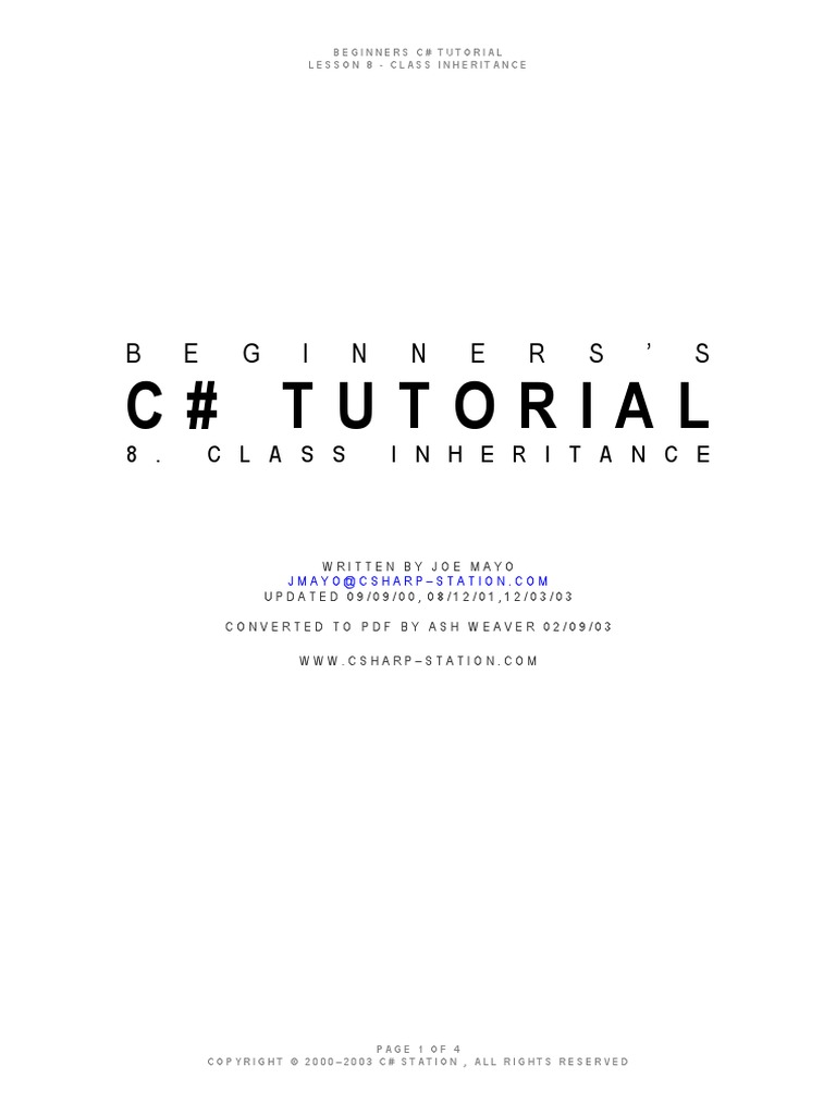 08 Class Inheritance Pdf Inheritance Object Oriented Programming Constructor Object