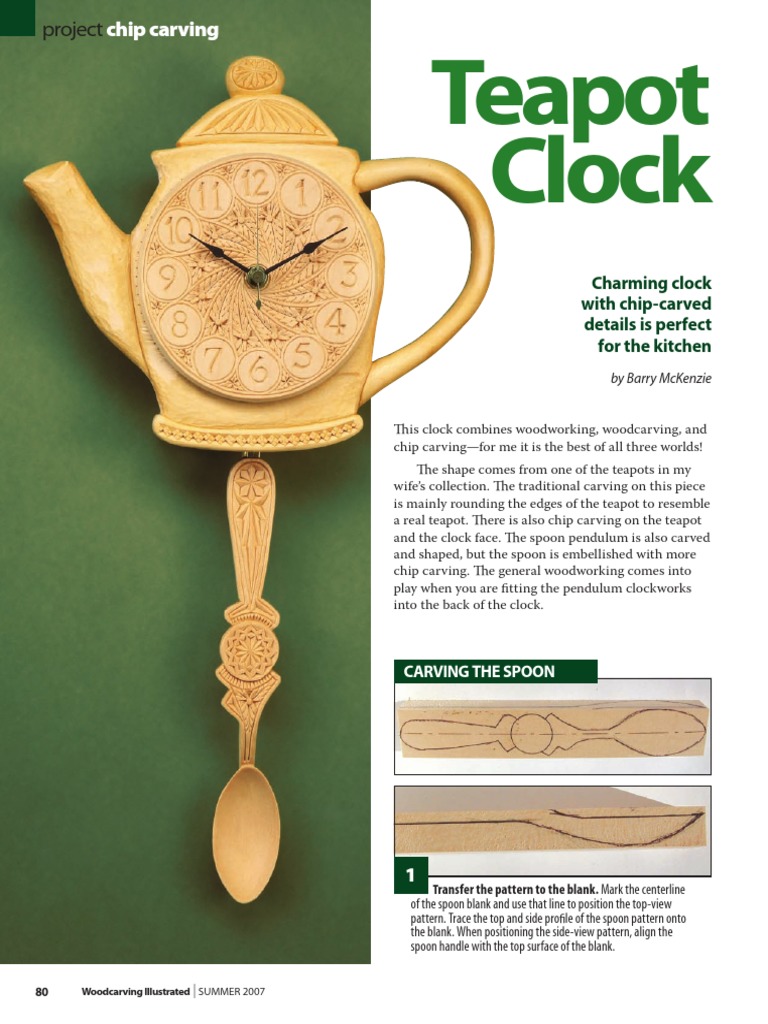 Teapot Clock | PDF | Wood Carving | Crafts & Hobbies