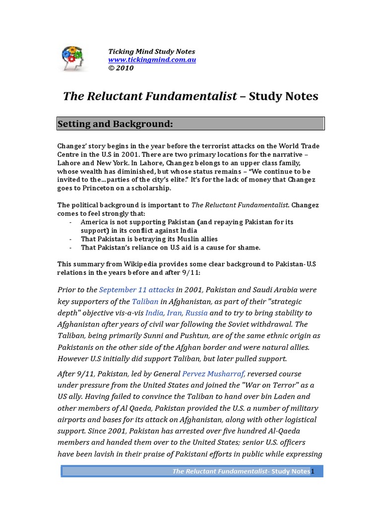 Changez's Journey in The Reluctant Fundamentalist | PDF