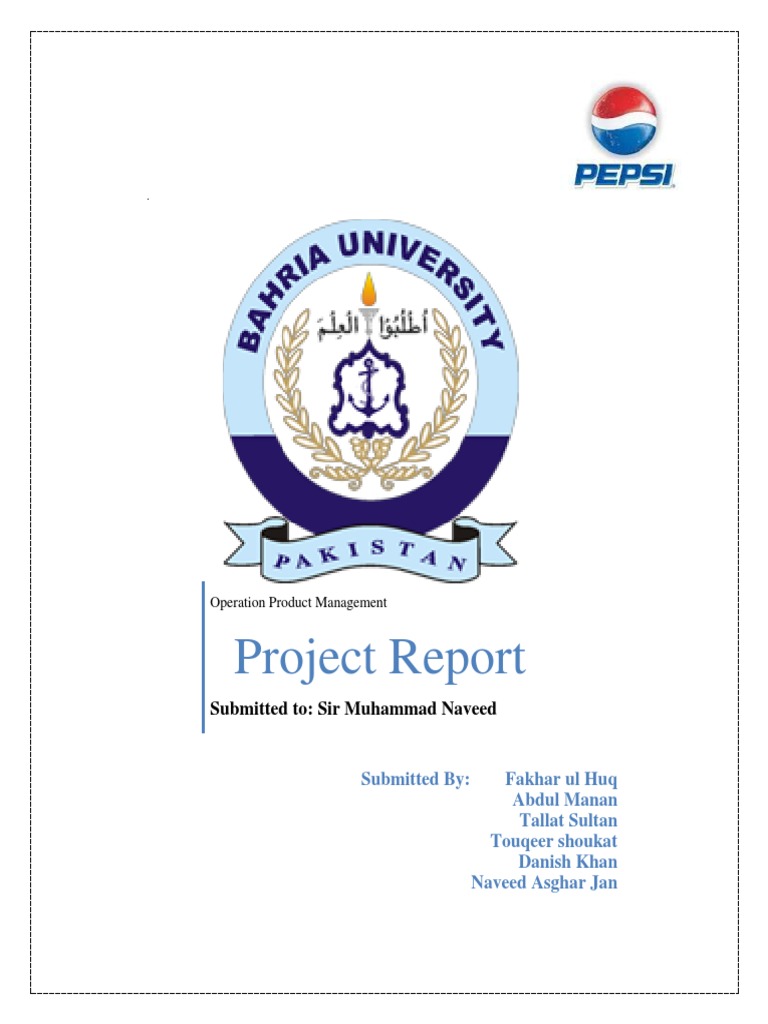 Project Report: Submitted To: Sir Muhammad Naveed | Download Free PDF | Pepsi | Foods