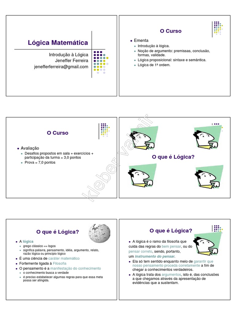 Aula - 1 Lógica Matemática - Introducao. | PDF | Lógica | Argumento