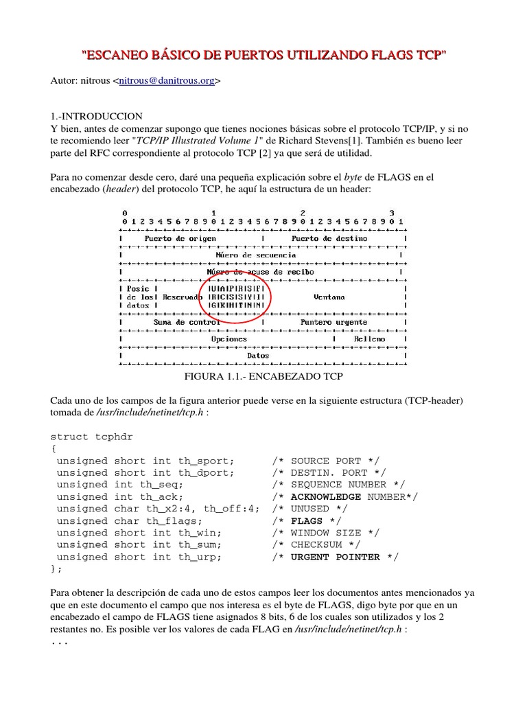 Scan Flags TCP | PDF | Protocolo de Control de Transmisión | Estándares ...