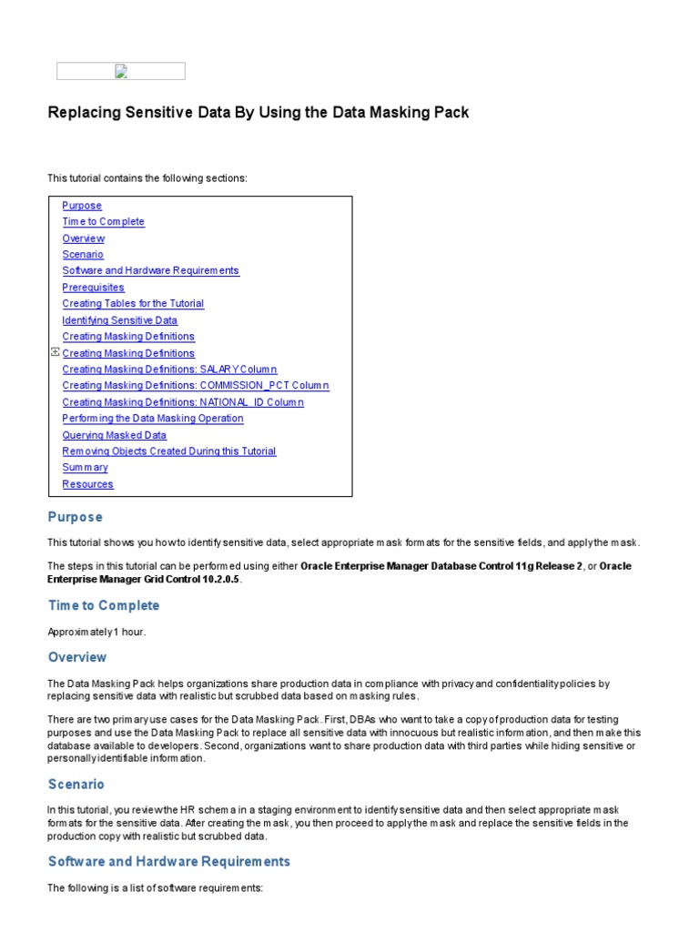 Data Masking | PDF | Oracle Database | Databases