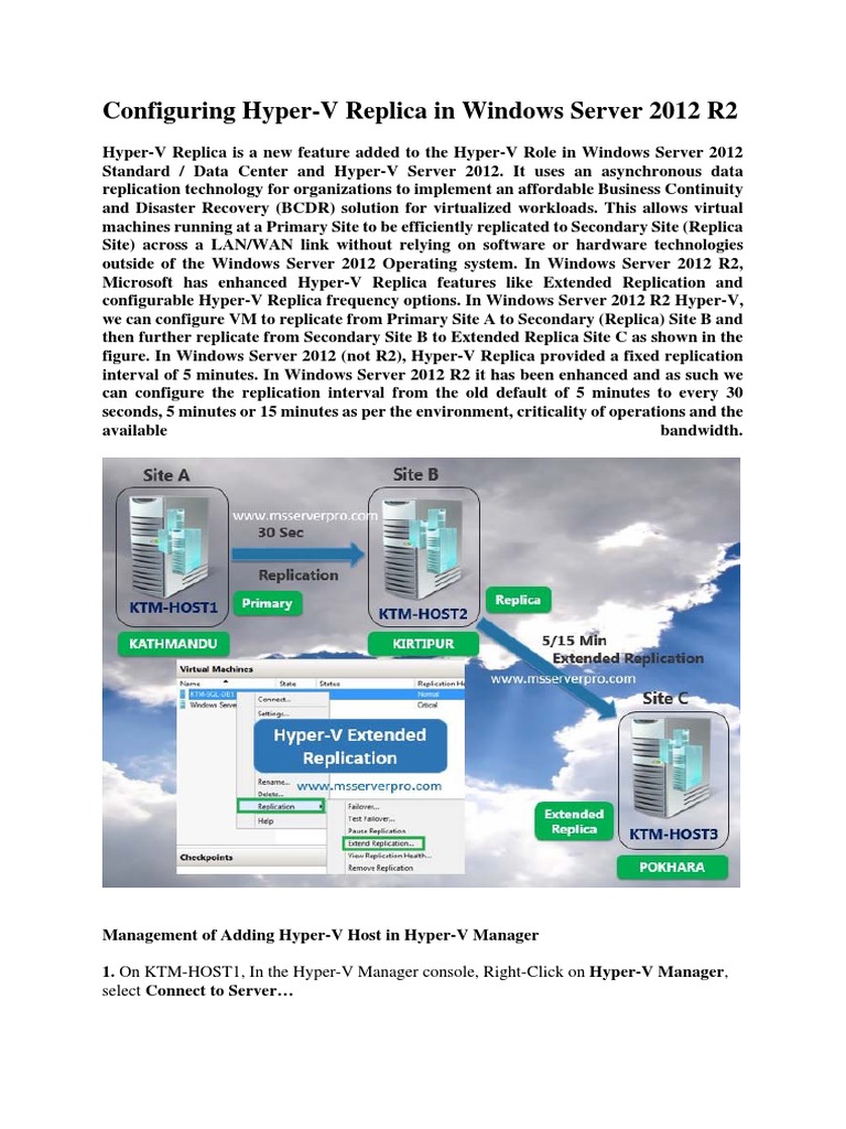 Configuring Hyper-V | PDF | Hyper V | Replication (Computing)
