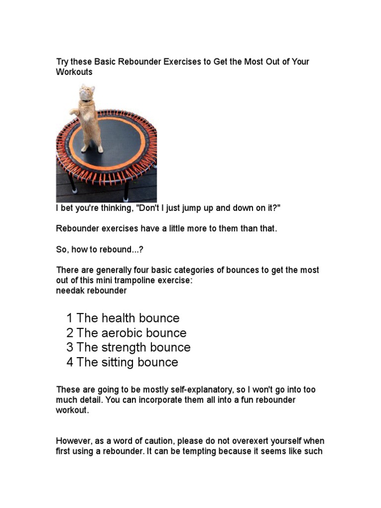 The Miracles of Rebound Exercises | PDF | Determinants Of Health ...