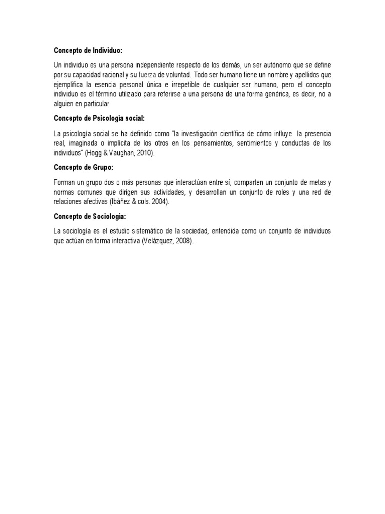 Definición y concepto de individuo | PDF | Ciencia y matemáticas