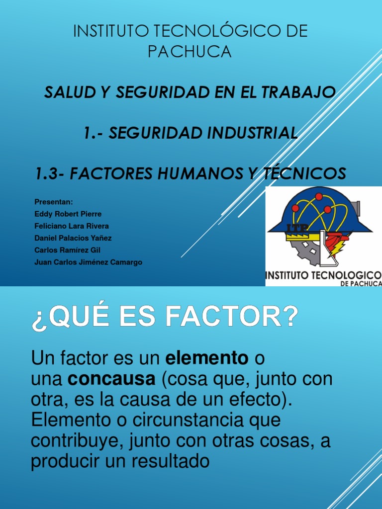 Factor Humanos y Técnicos | Descargar gratis PDF | Capital humano | Recursos humanos