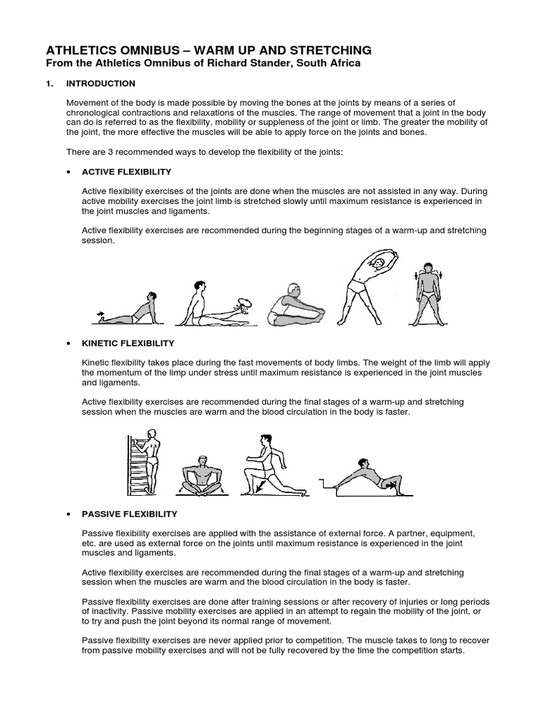 Warm-Up and Stretching for Athletes | PDF | Flexibility (Anatomy ...