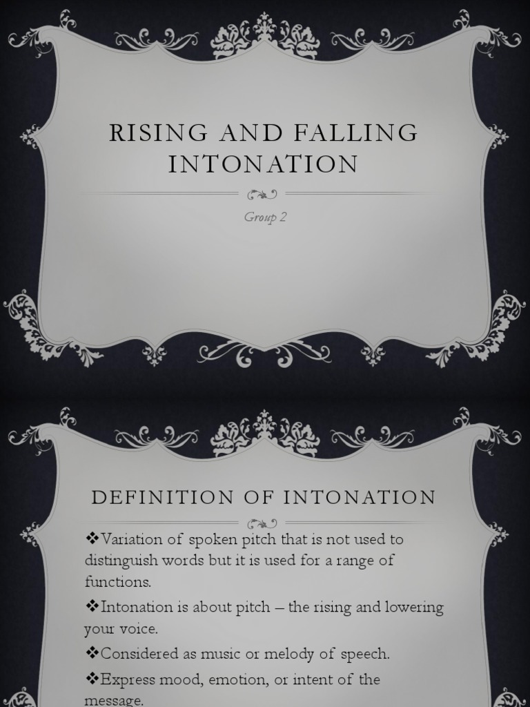 Rising and Falling Intonation | PDF