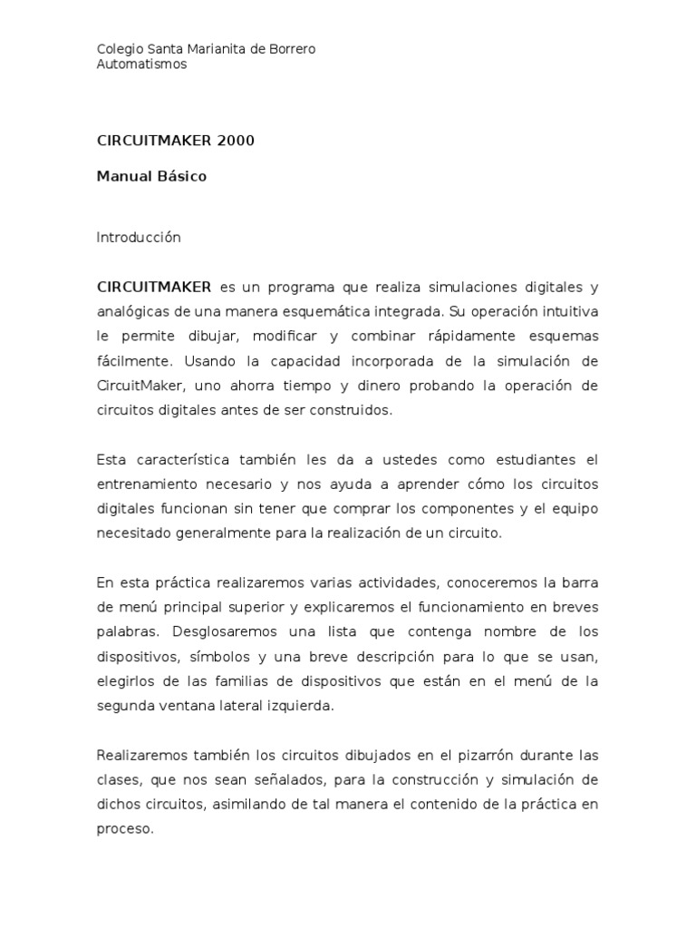 Manual Básico de CircuitMaker 2000 | PDF | Transistor | Diodo