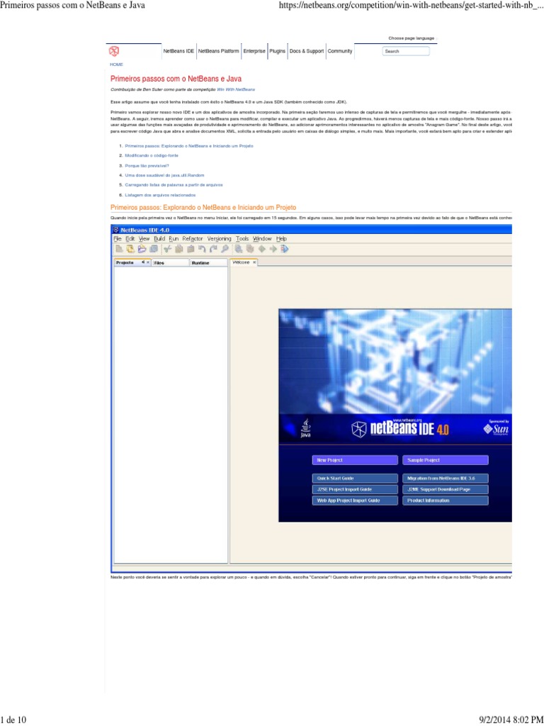 Guia Prático: NetBeans e Java | PDF | NetBeans | Aplicativos e Software
