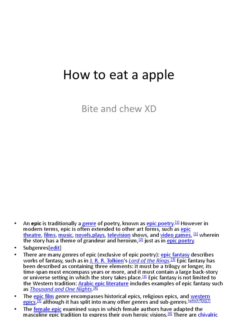 How To Eat A Apple: Bite and Chew XD | PDF